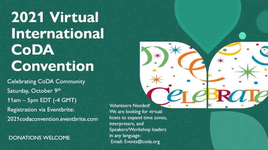 2021 Virtual International CoDA Convention Event- CoDA.org