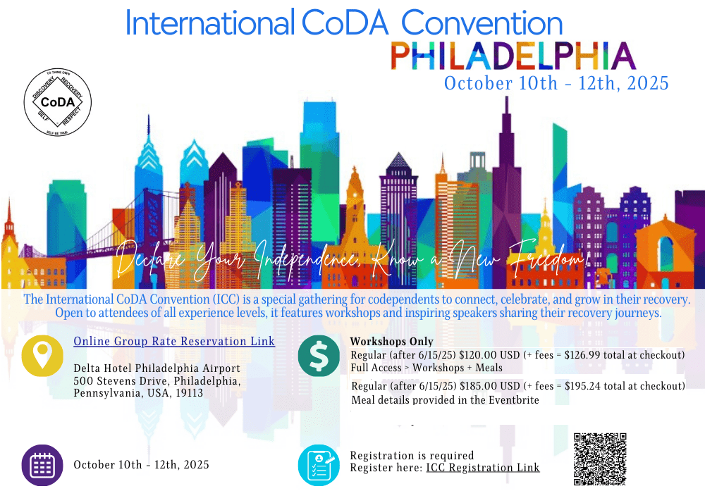 2025 CoDA Service Conference (CSC) & International CoDA Convention (ICC) Event- CoDA.org